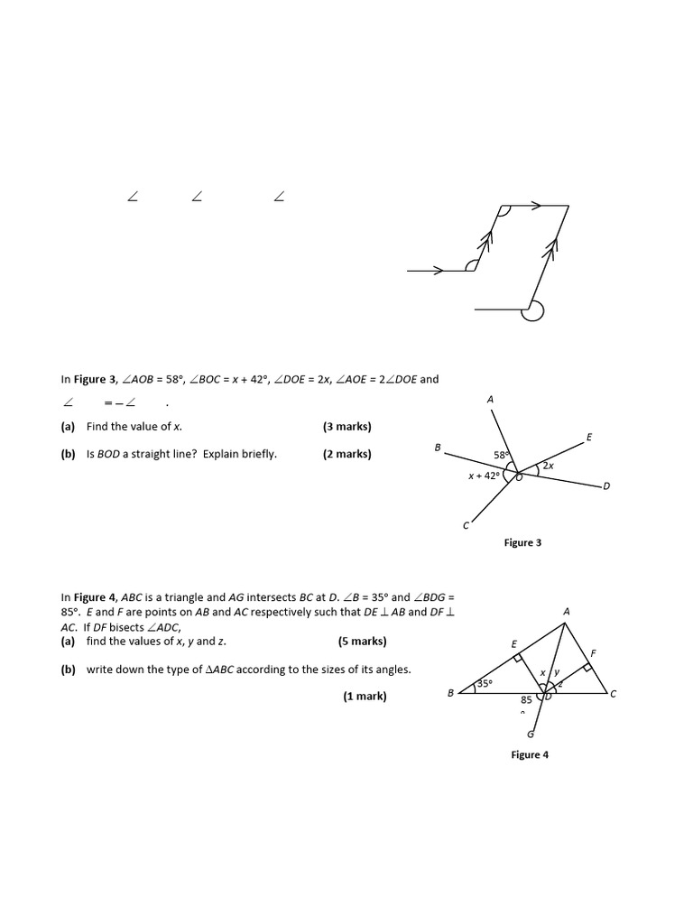 Good Hope School 11-16-1B Ch.11 Angles Related To Lines CQ | PDF ...