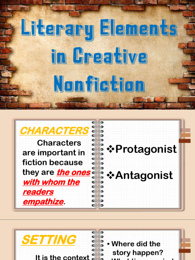 Elements of Creative Nonfiction | PDF | Narration | Plot (Narrative)