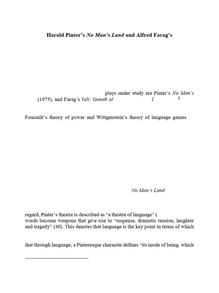 Language and Power in Pinter and Farag | PDF | Michel Foucault | Human ...
