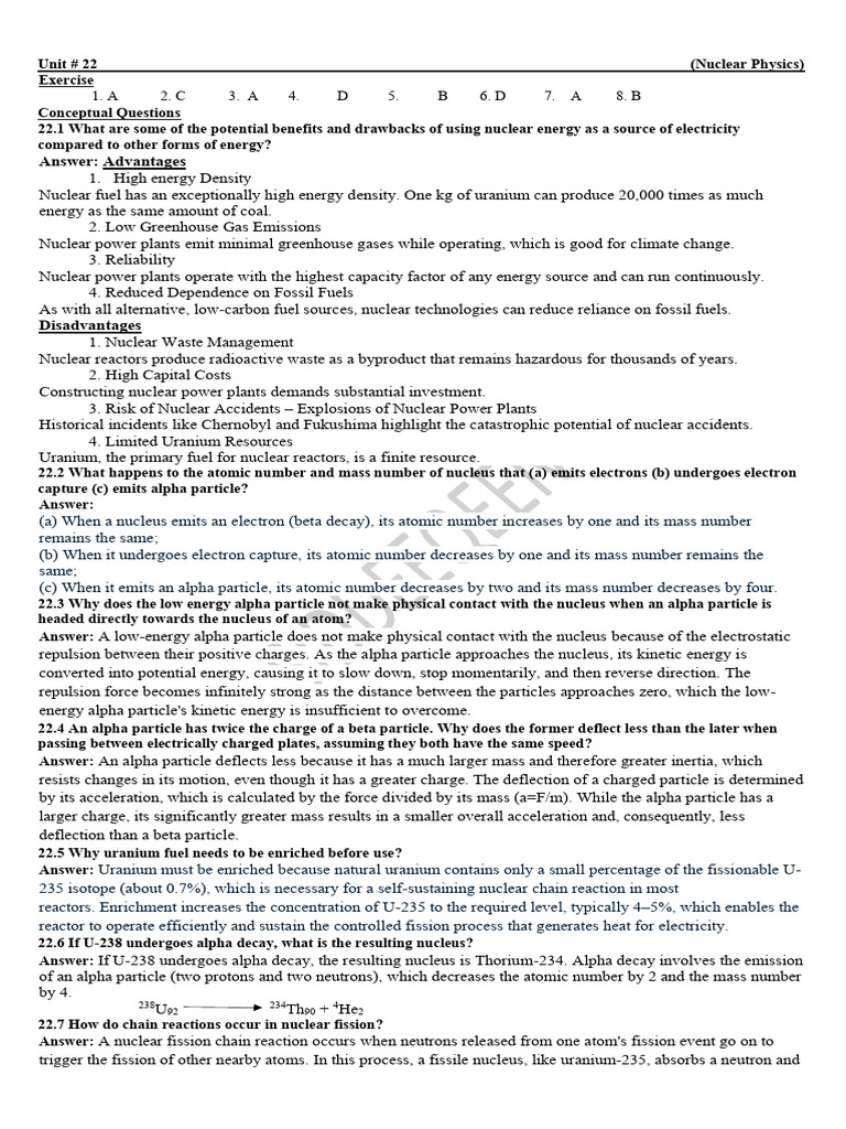 Nuclear Energy Benefits and Decay Processes | PDF | Nuclear Power ...