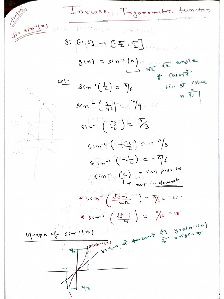 Inverse Trigo | PDF