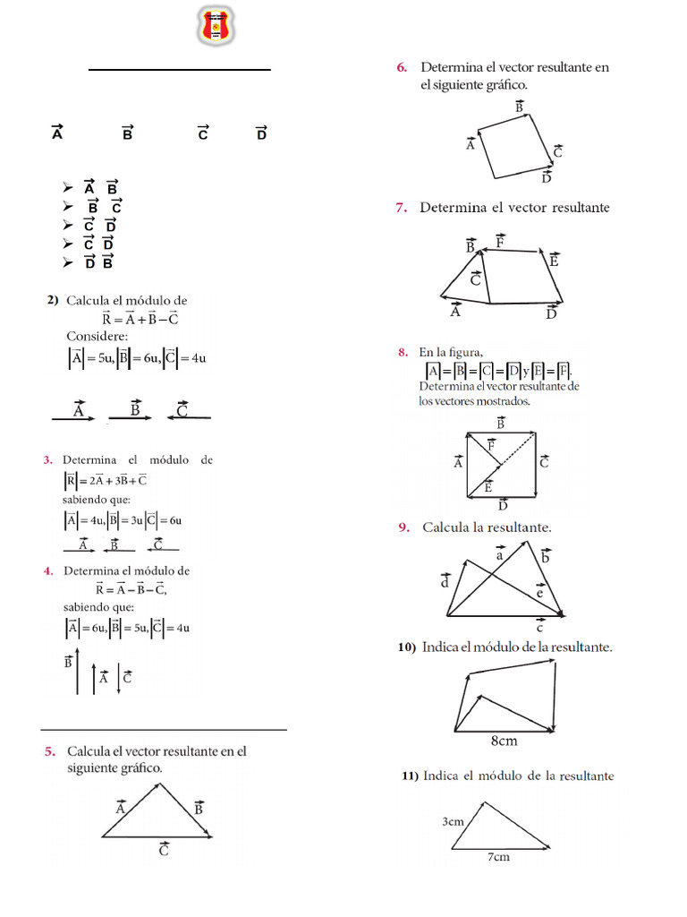 Cálculo y Suma de Vectores 2D | PDF