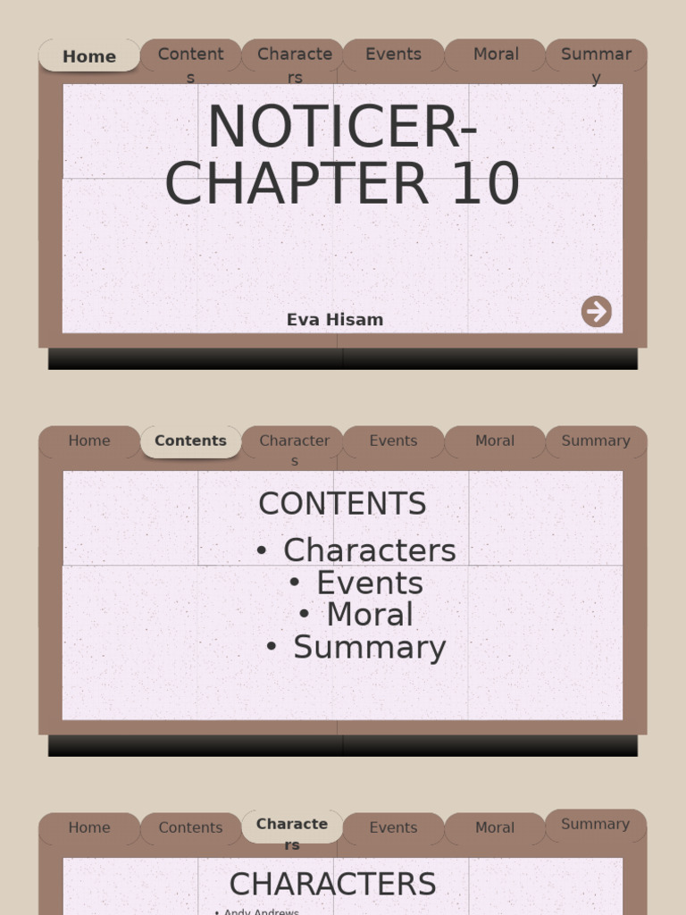 Summary of Chapter 10: The Noticer | PDF