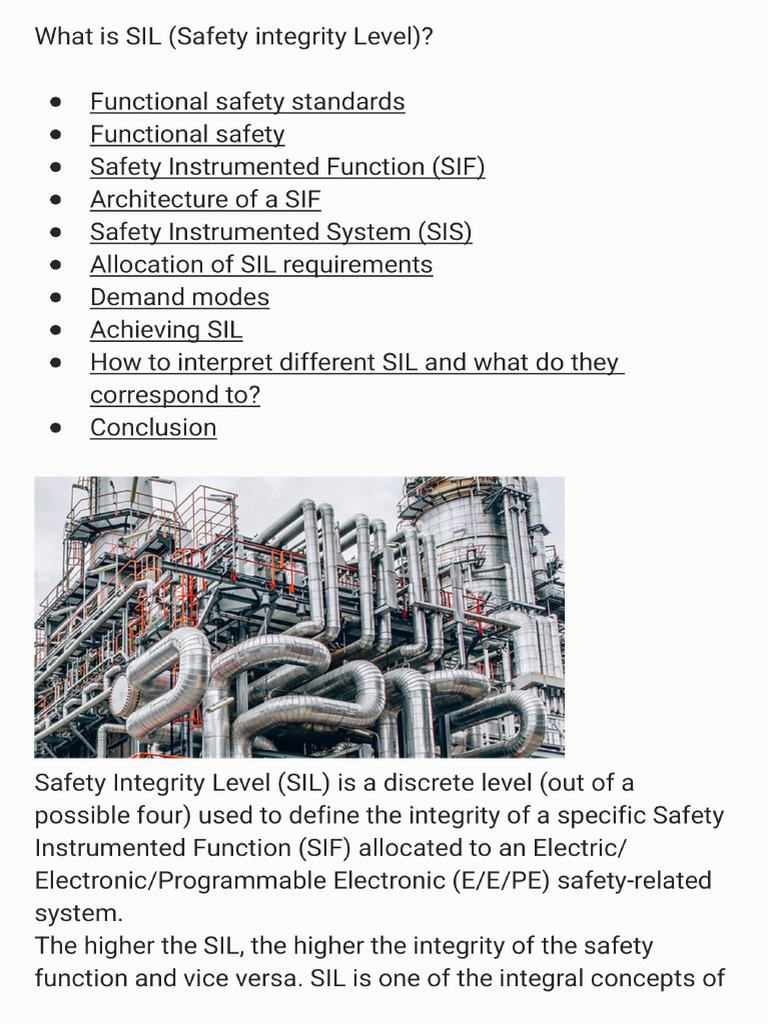 safety Integrity level (SIL) | PDF
