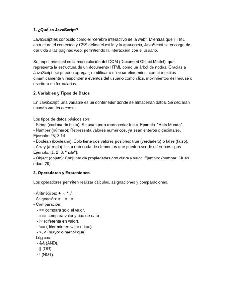 Tarea JavaScript | PDF | Modelo de objeto de documento | Script Java