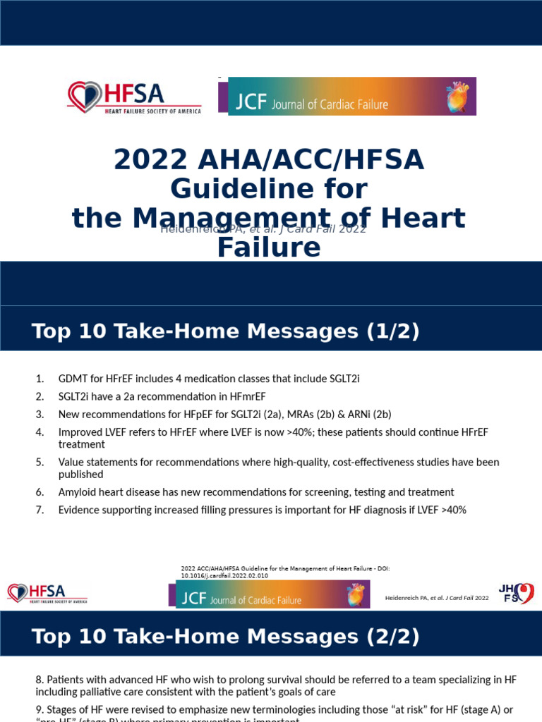 Acc Aha Hfsa JCF Hfguidelines Top10 | PDF | Heart Failure ...