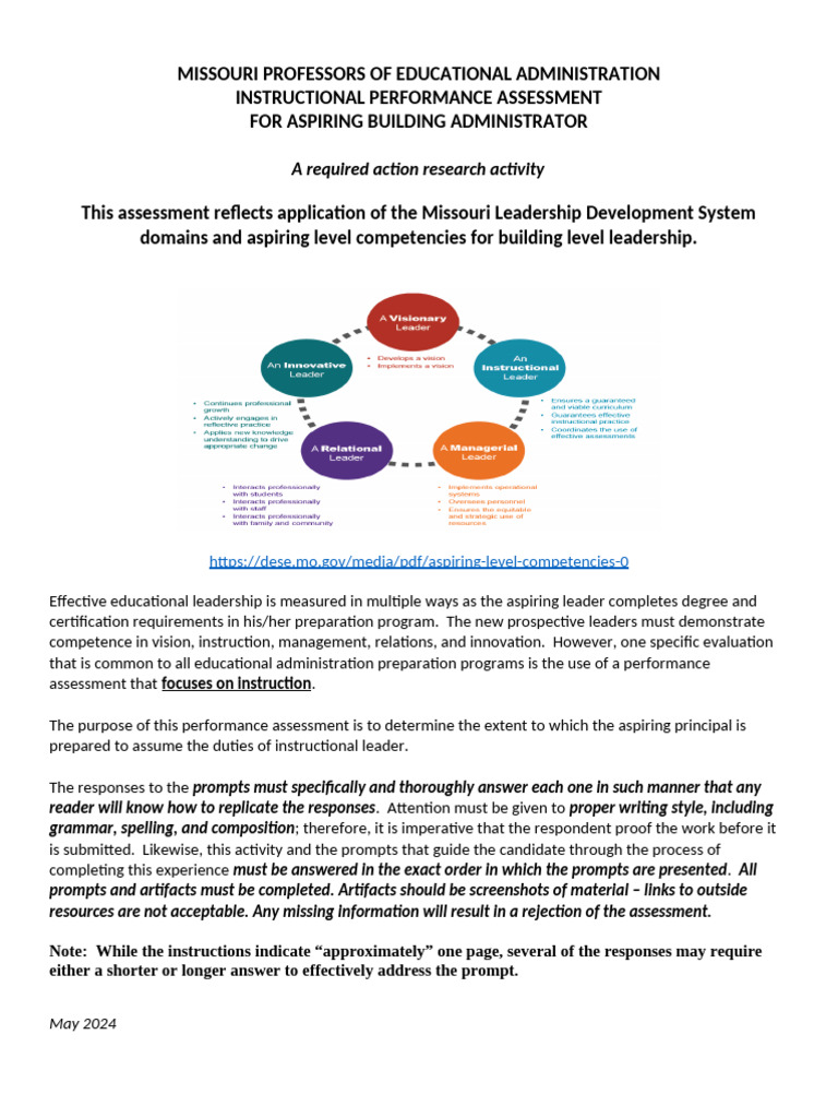 3.0 AAA MPEA Performance Assessment May 2024 BEST-1 | PDF | Educational ...