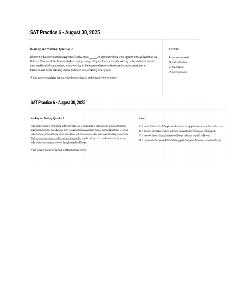 Sat English P6 | PDF