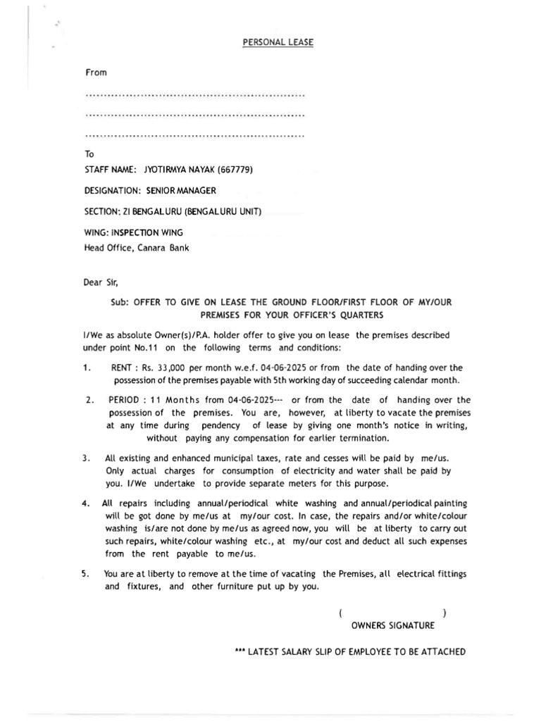 Premises Lease Format | PDF