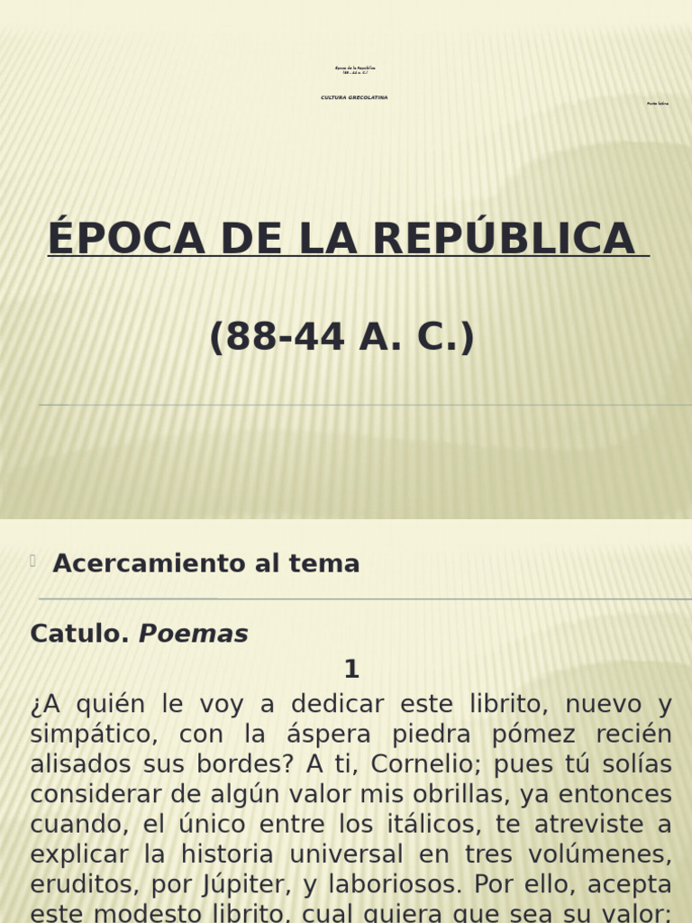 Catulo 2018 | PDF | Republica Romana