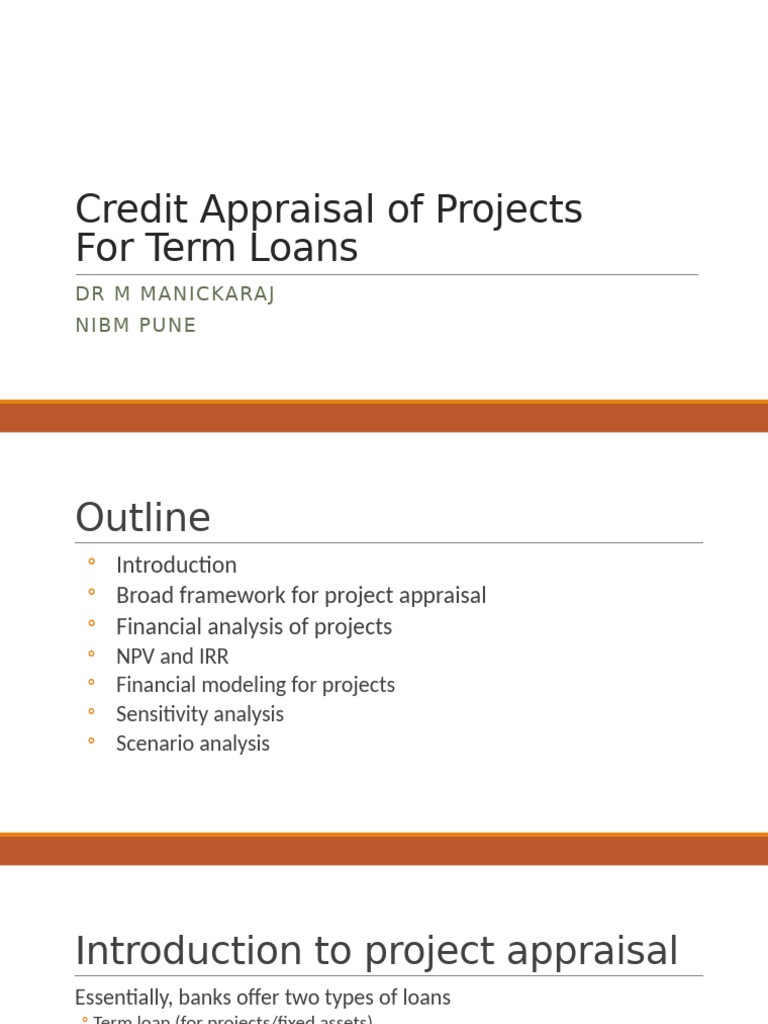 Project Credit Appraisal Guide | PDF | Internal Rate Of Return | Net ...