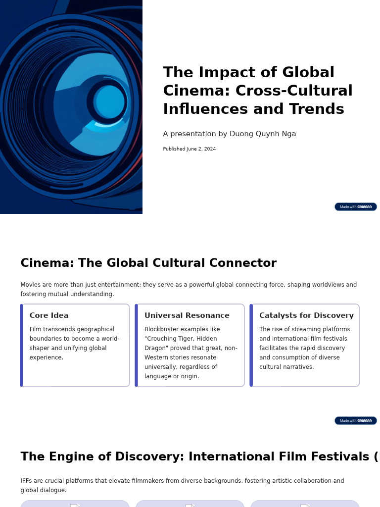 Global Cinema: Cross-Cultural Trends | PDF | Cinema Of The United ...