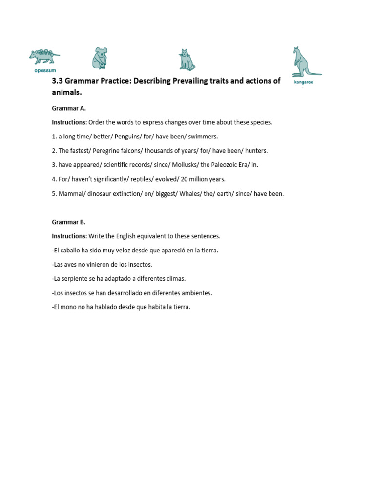 3.3 Grammar Practice | PDF