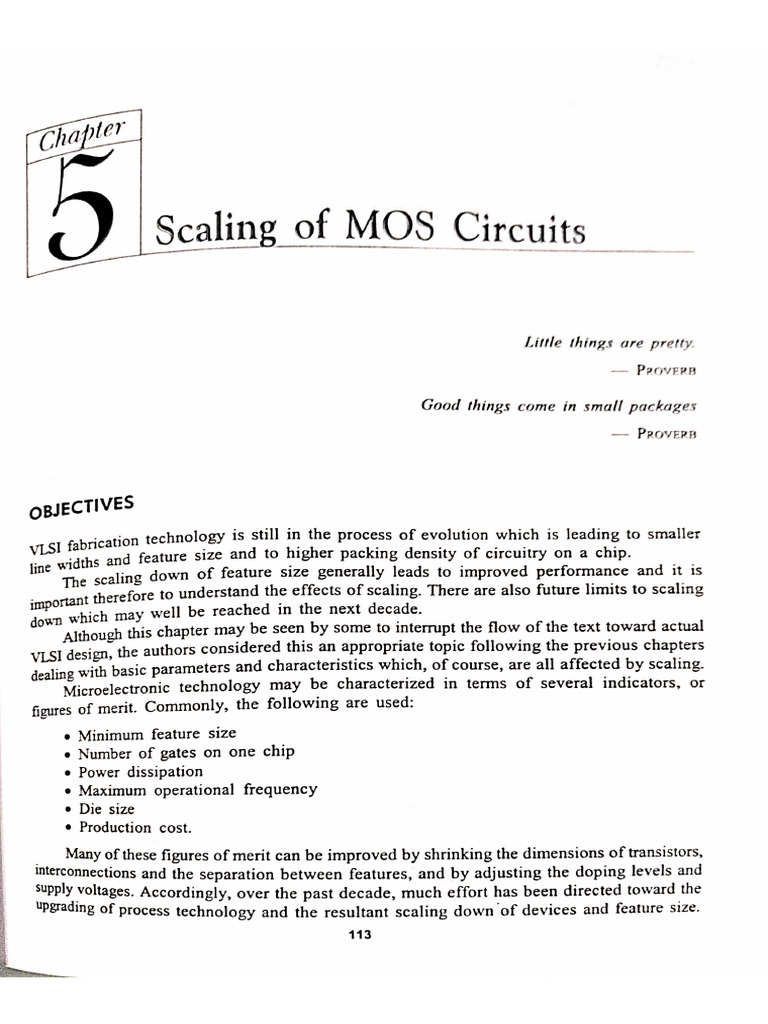 Scaling of MOS Circuits | PDF