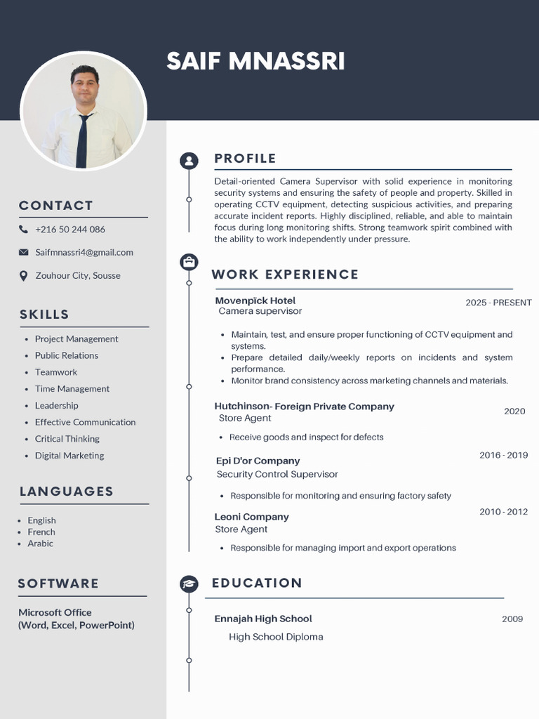 Blue and Gray Simple Professional CV Resume | PDF