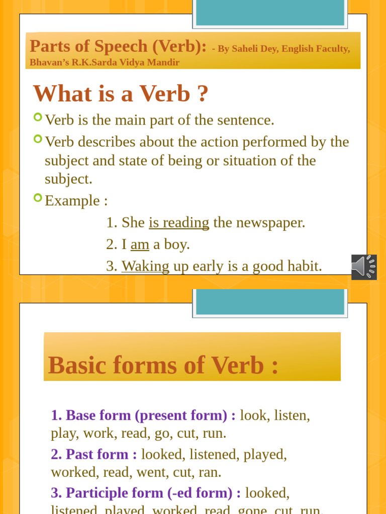 Understanding Verbs: Types and Examples | PDF | Verb | Subject (Grammar)