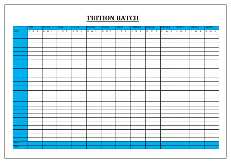 Tuition Batch | PDF
