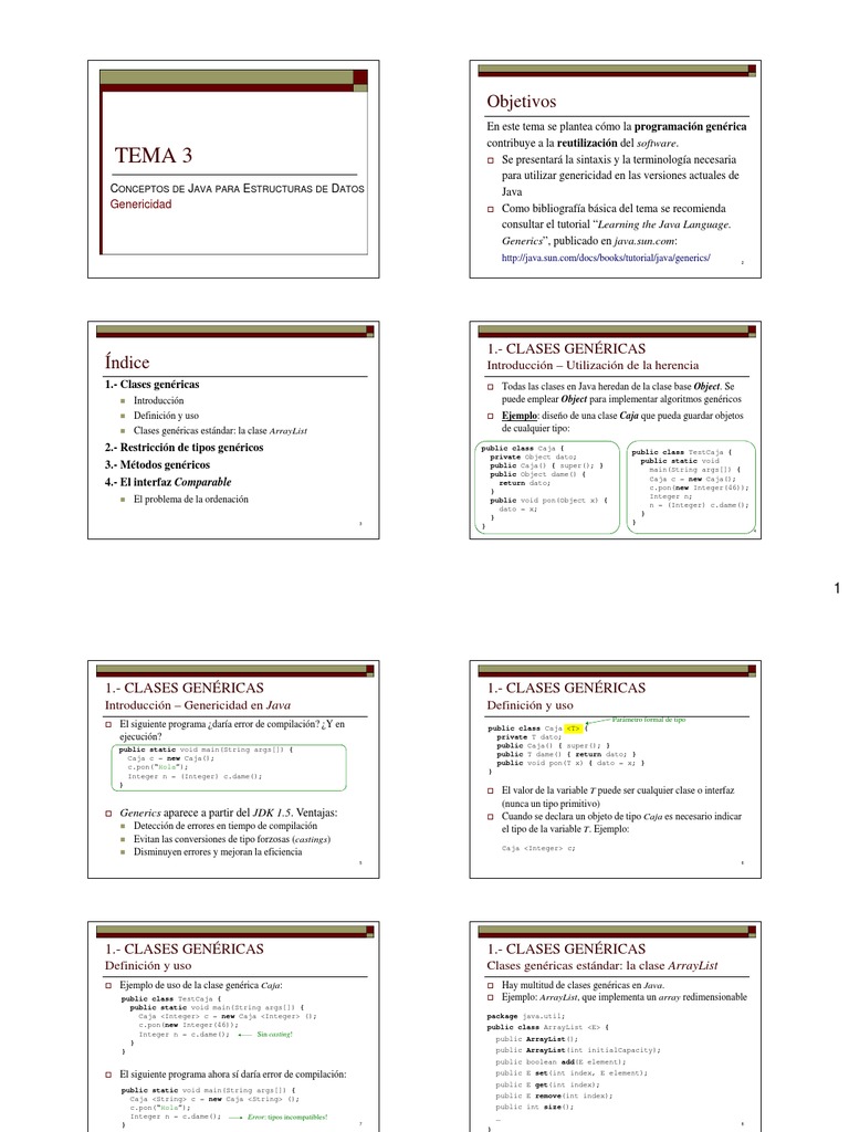 Tema 3 | PDF | Java (lenguaje de programación) | Clase (Programación informática)