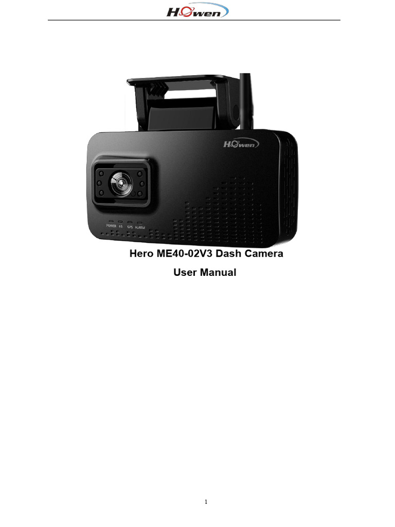 Hero ME40-02V3 Dash Camera Manual | PDF | Video | Electromagnetic ...