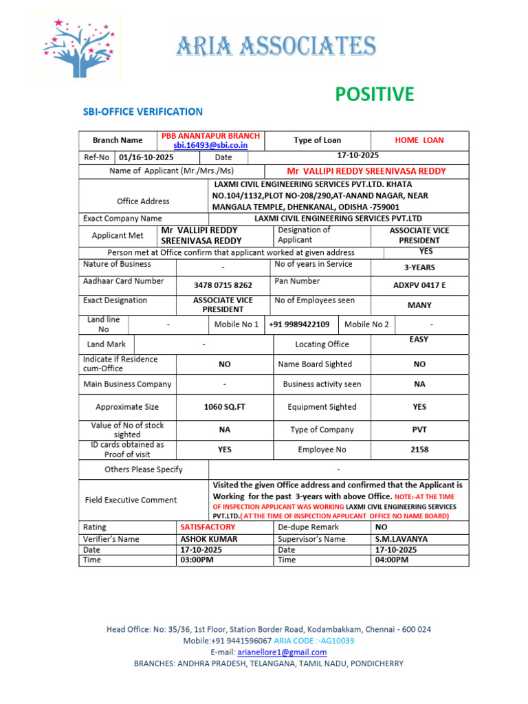 MR Vallipi Reddy Sreenivasa Reddy Ov | PDF