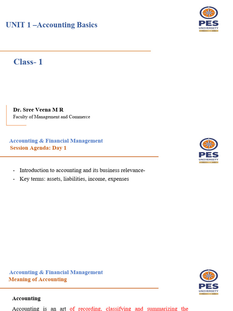 Unit 1 Slides Pdf Debits And Credits Depreciation
