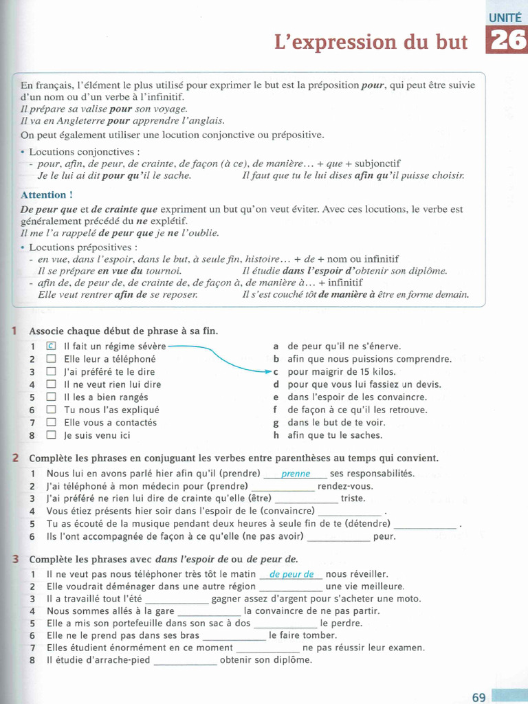 10 L'Expression Du But | PDF