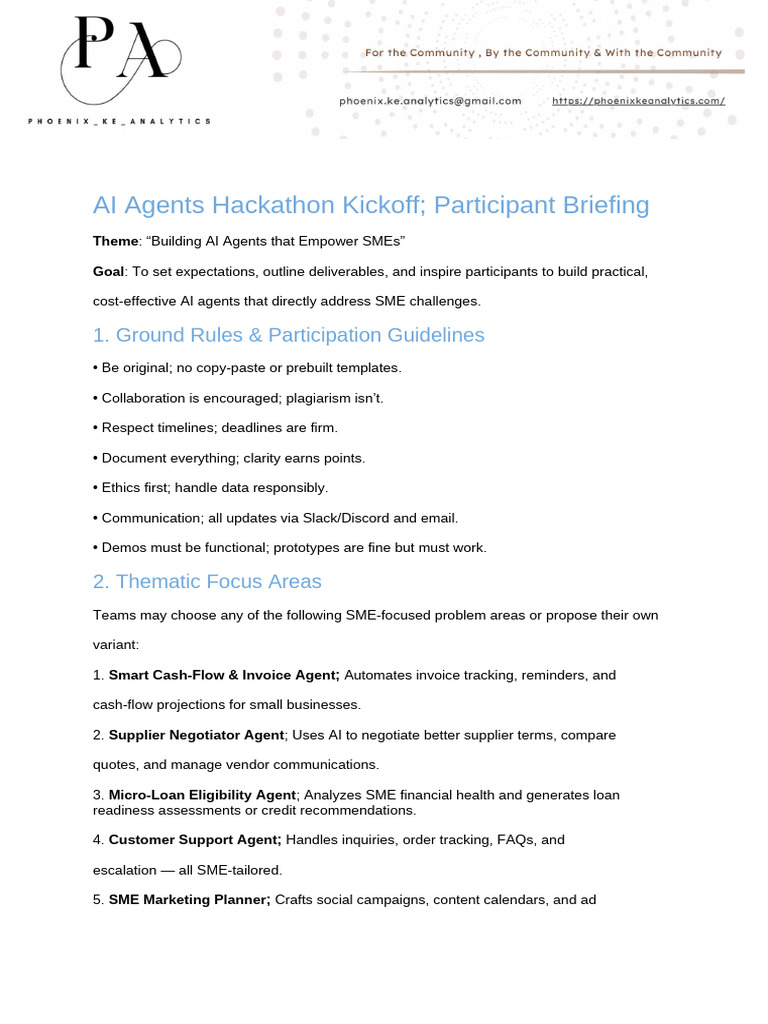 Hackathon Guidelines | PDF