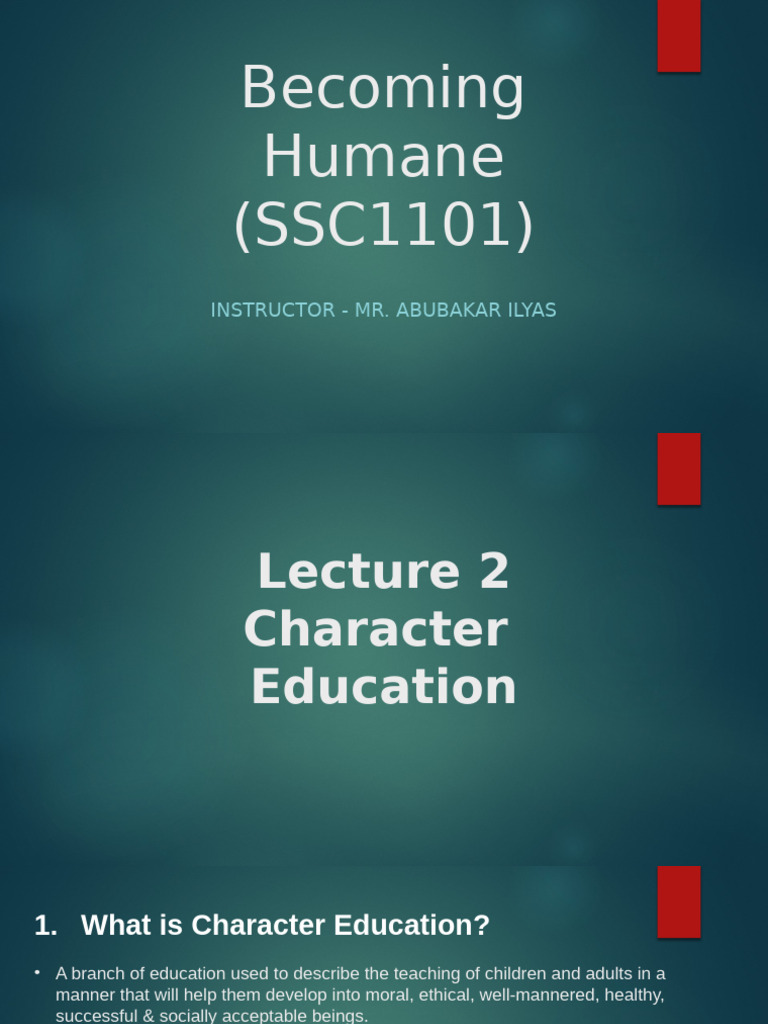 Character Education: Building Moral Values | PDF | Disciplines | Self ...