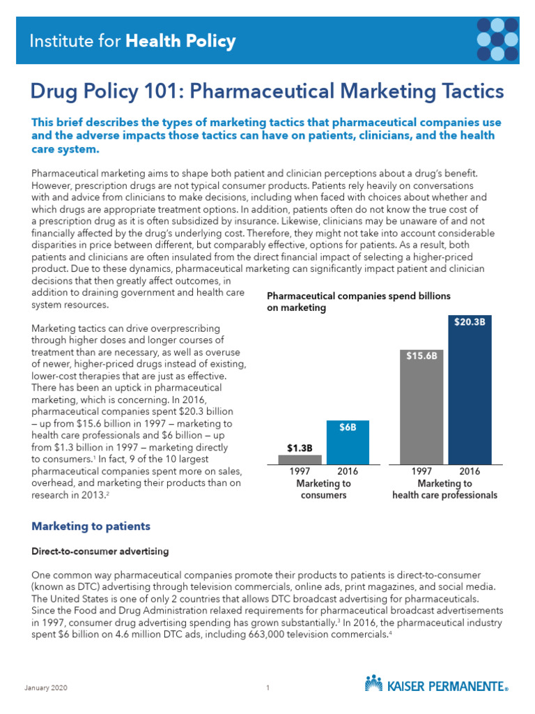 Pharmaceutical Marketing Tactics Explained | PDF | Pharmaceutical ...