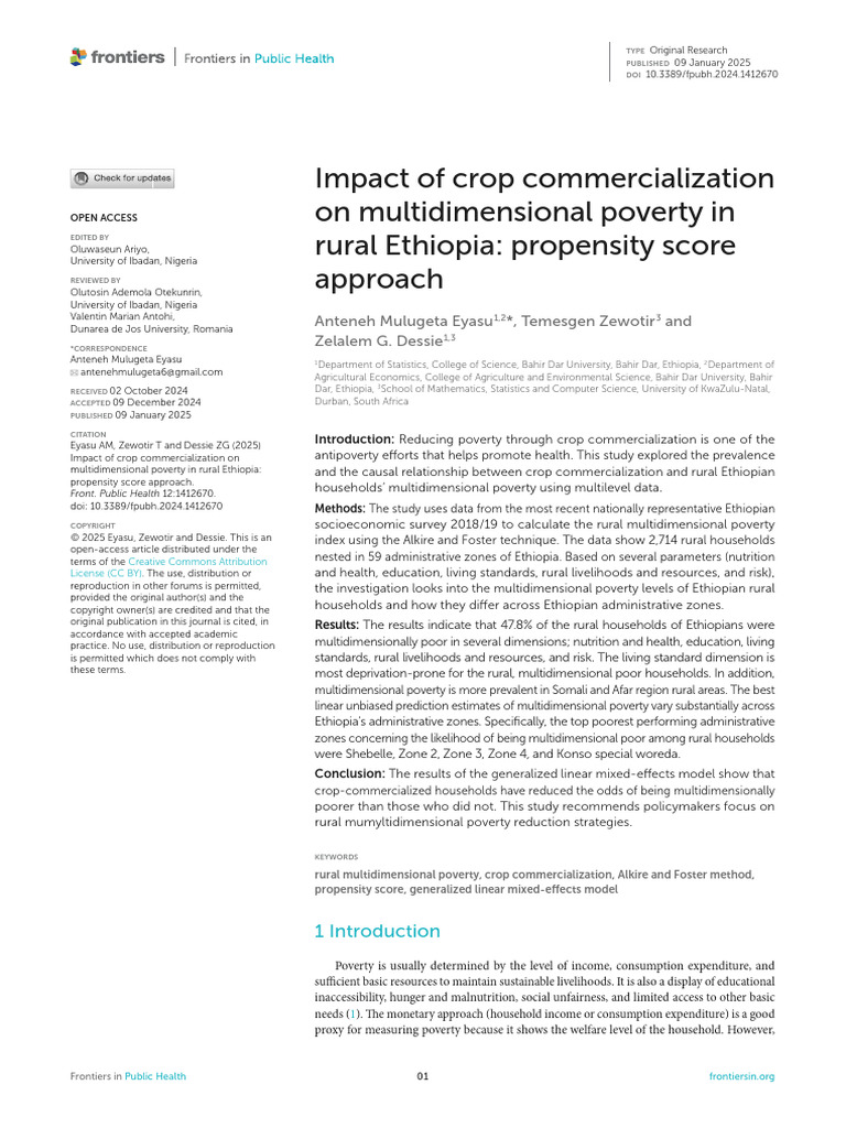 Fpubh 12 1412670 | PDF | Poverty | Poverty & Homelessness