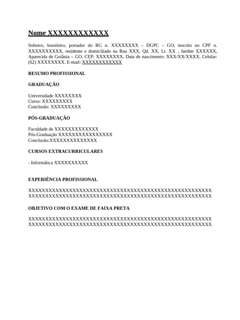 Modelo - Curriculum | PDF