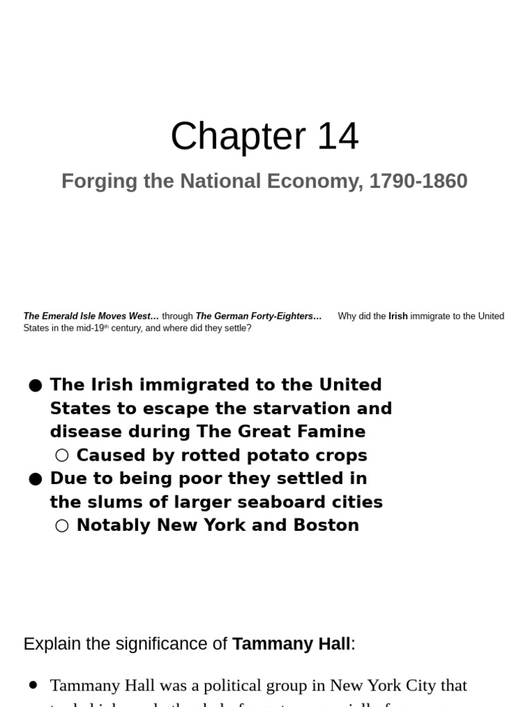 Irish and German Immigration Impact, 1790-1860 | PDF | Nativism ...