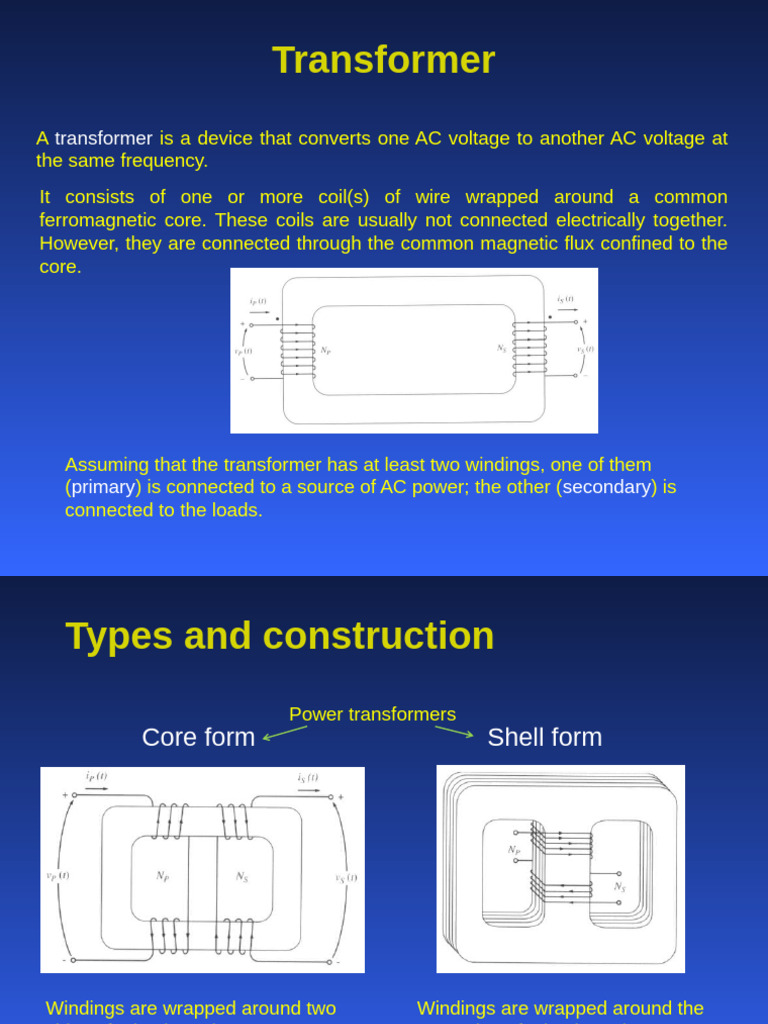 Transformer Types and Functions Explained | PDF | Transformer | Inductor