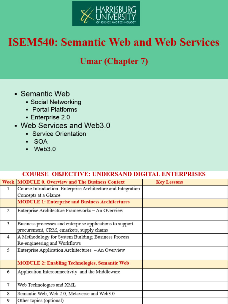 Semantic Web and Web Services Overview | PDF | Resource Description ...