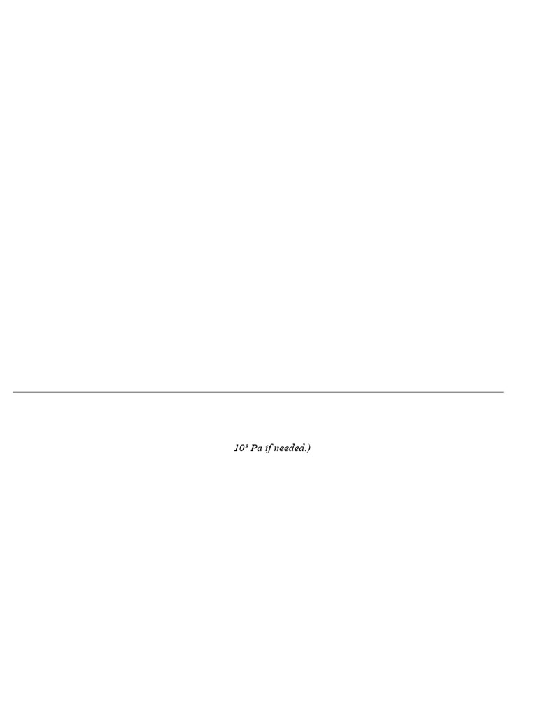 Liquid Pressure Calculation Worksheet | PDF