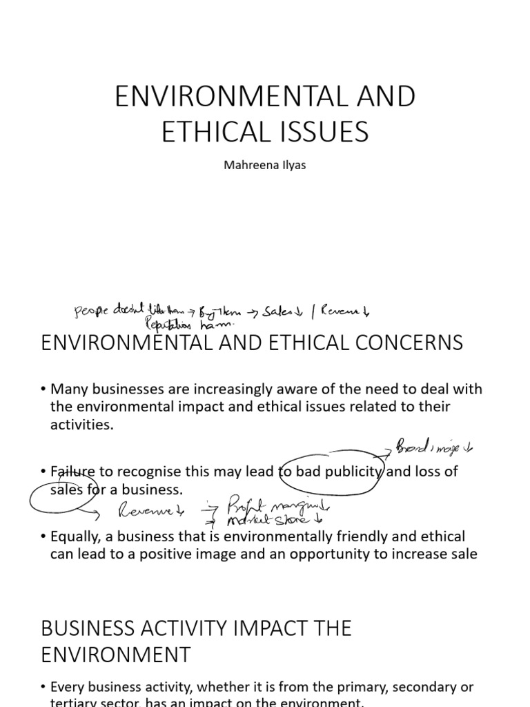 Environmental and Ethical Issues | PDF | Pollution | Waste