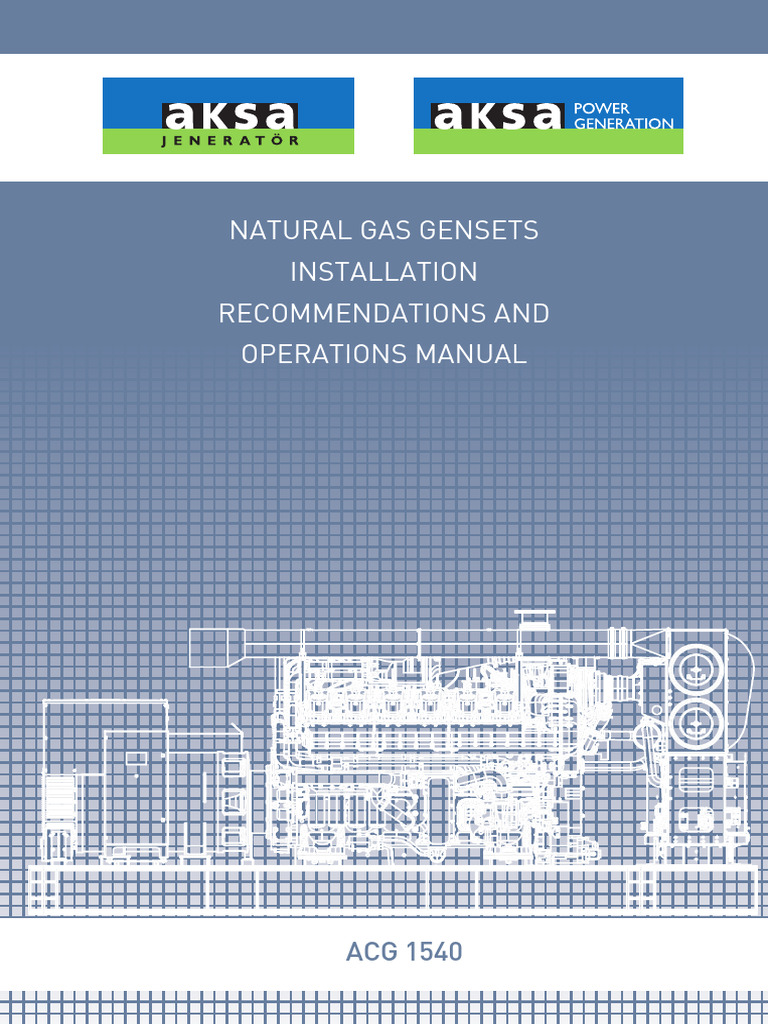 ACG 1540 Natural Gas Genset Manual | PDF | Engines | Electric Generator