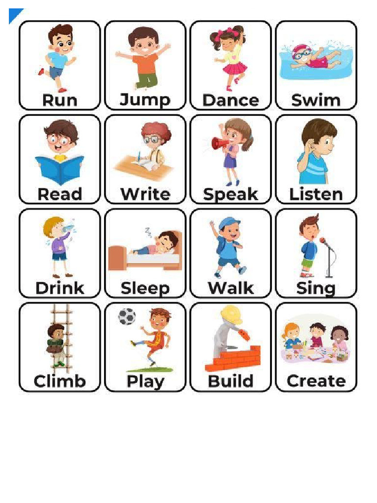 Action Verbs Poster | PDF