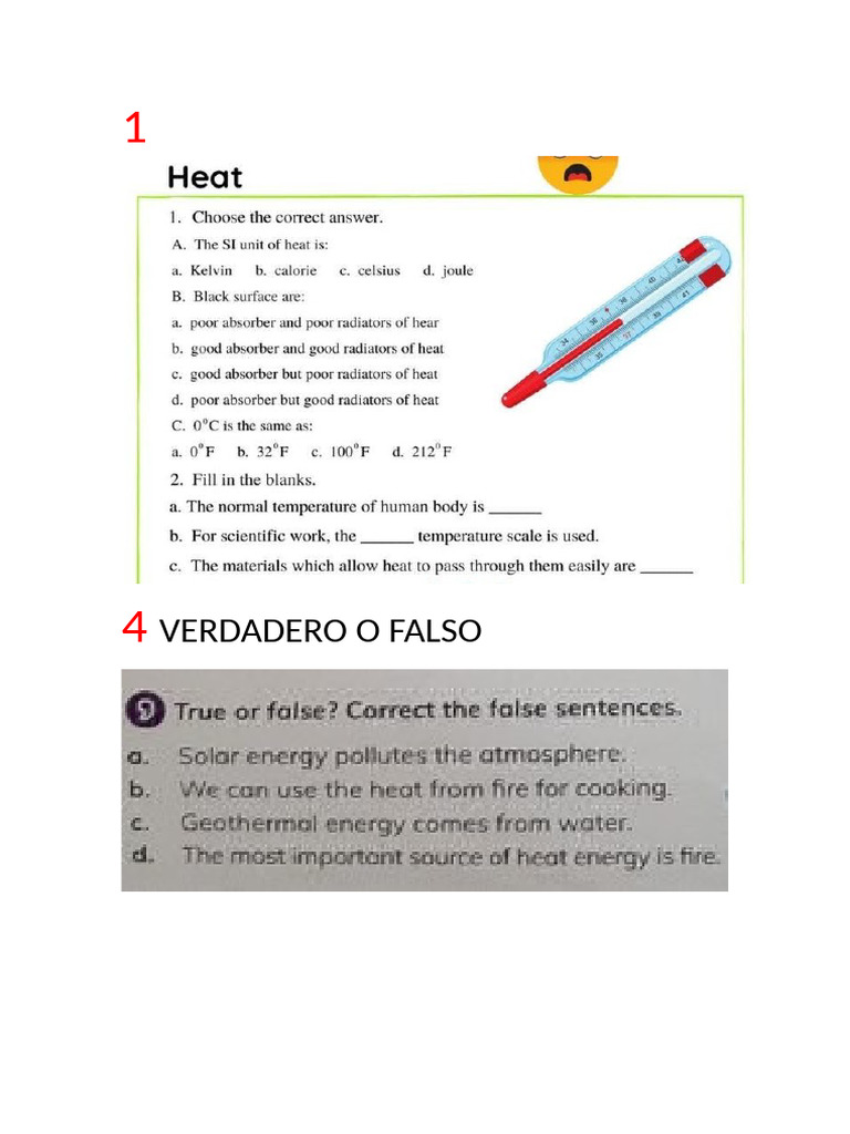 Exam Natural Science Heat and Temperature | PDF