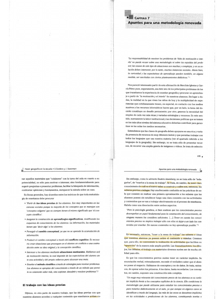 Hacer Geograf a en La Escuela - Cordero Silvia Svarzman Jos .PDF | PDF