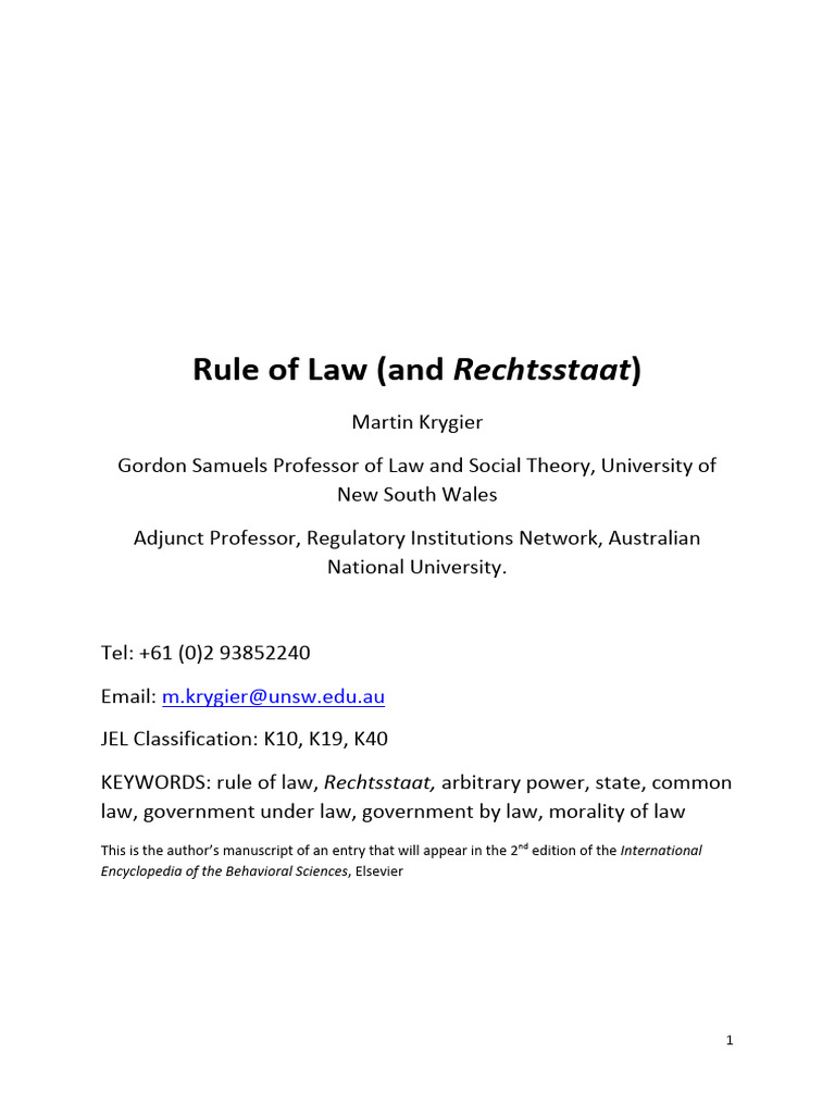 Understanding Rule of Law Concepts | PDF | Rule Of Law | Common Law