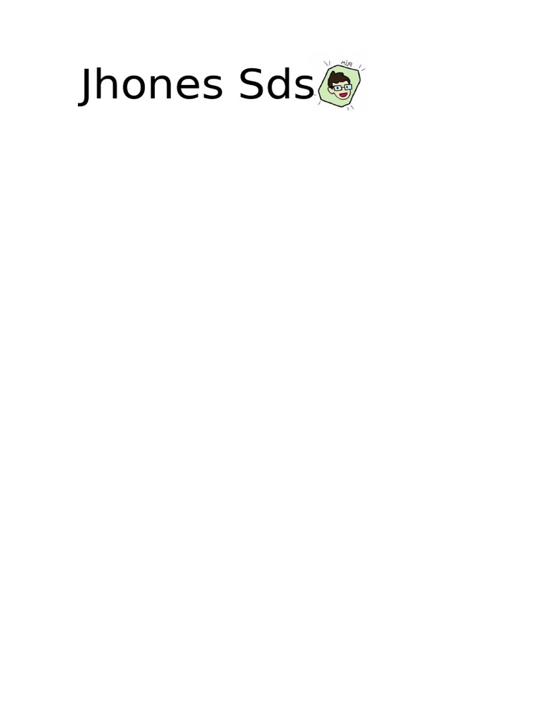 Jhones Sds | PDF