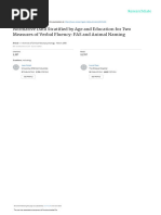 Verbal Fluency Tests: Animals and F.A.S. | PDF | Sensitivity And ...