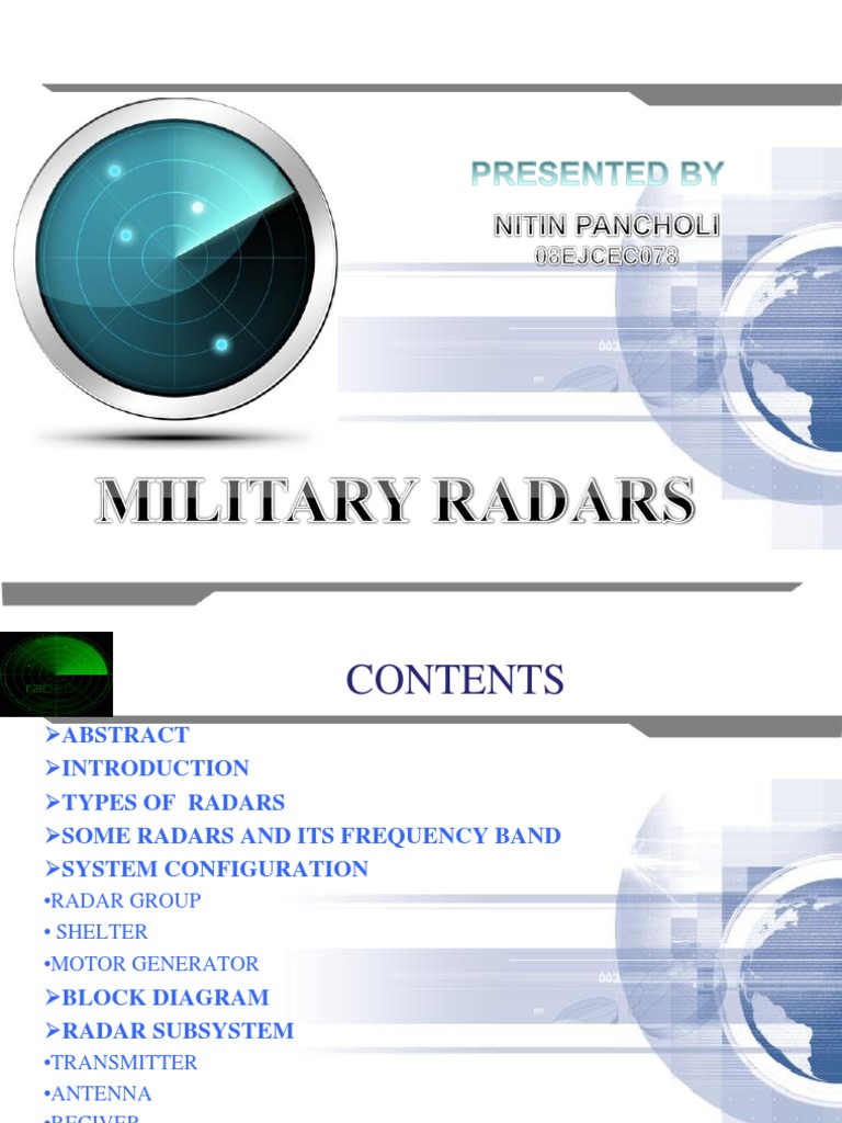 Military Radars | Radar | Radio Frequency