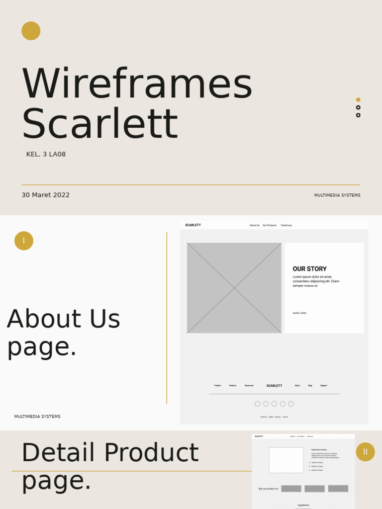 Multimedia Systems Wireframes Overview | PDF