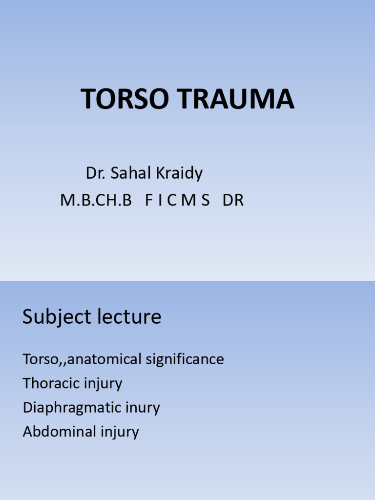 2 (Torso Trauma) - 251013 - 214538 | PDF | Thorax | Major Trauma