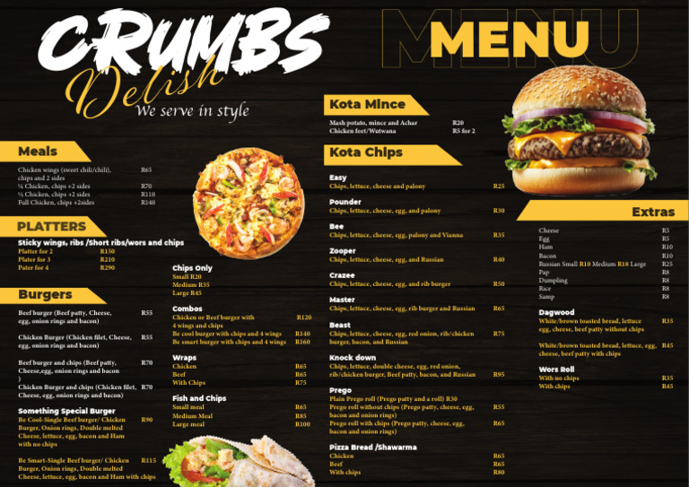 Crumbs Menu | PDF