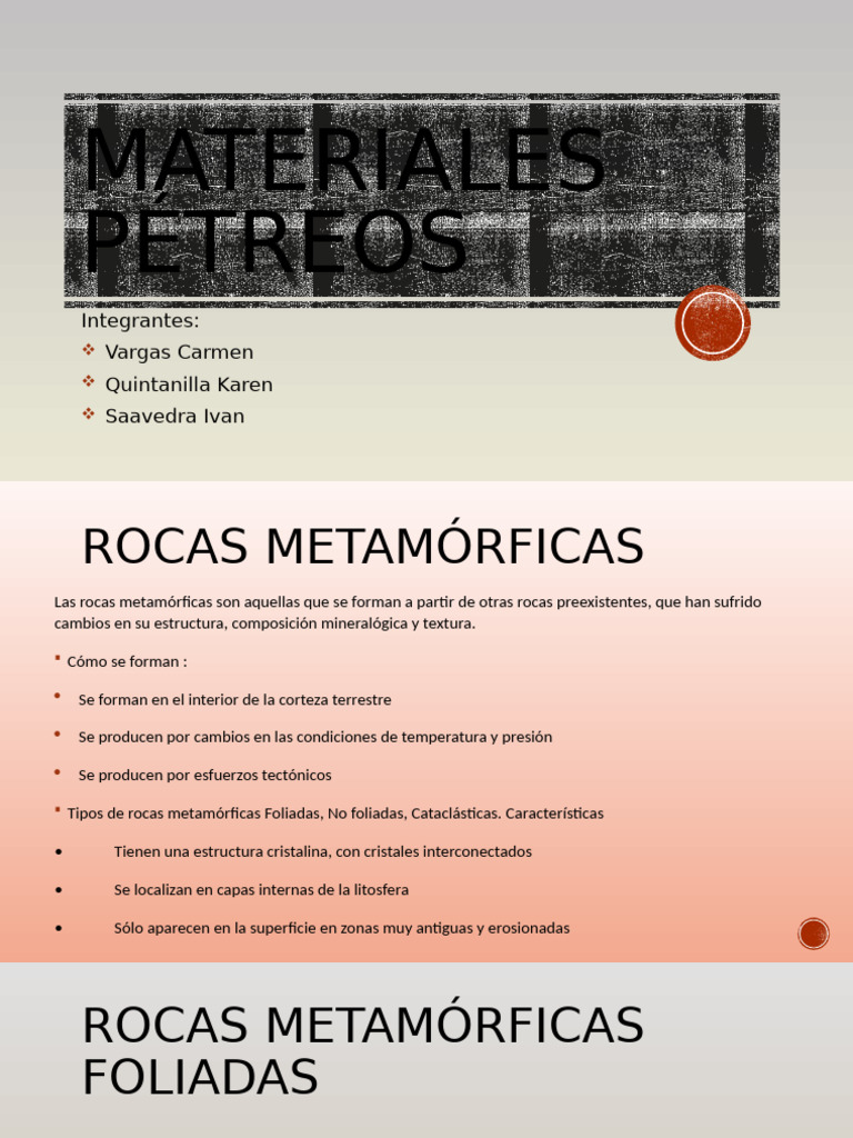 Tipos y características de rocas metamórficas | PDF | Roca (geología ...