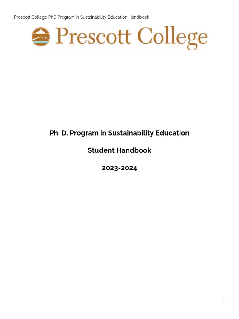 PHD Program Handbook 2023-2024 | PDF | Thesis | Methodology