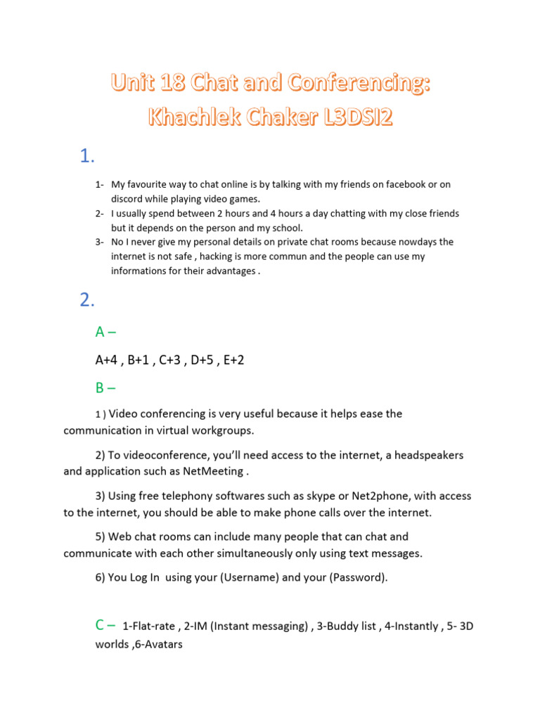 Unit 18 Khachlek Chaker | PDF